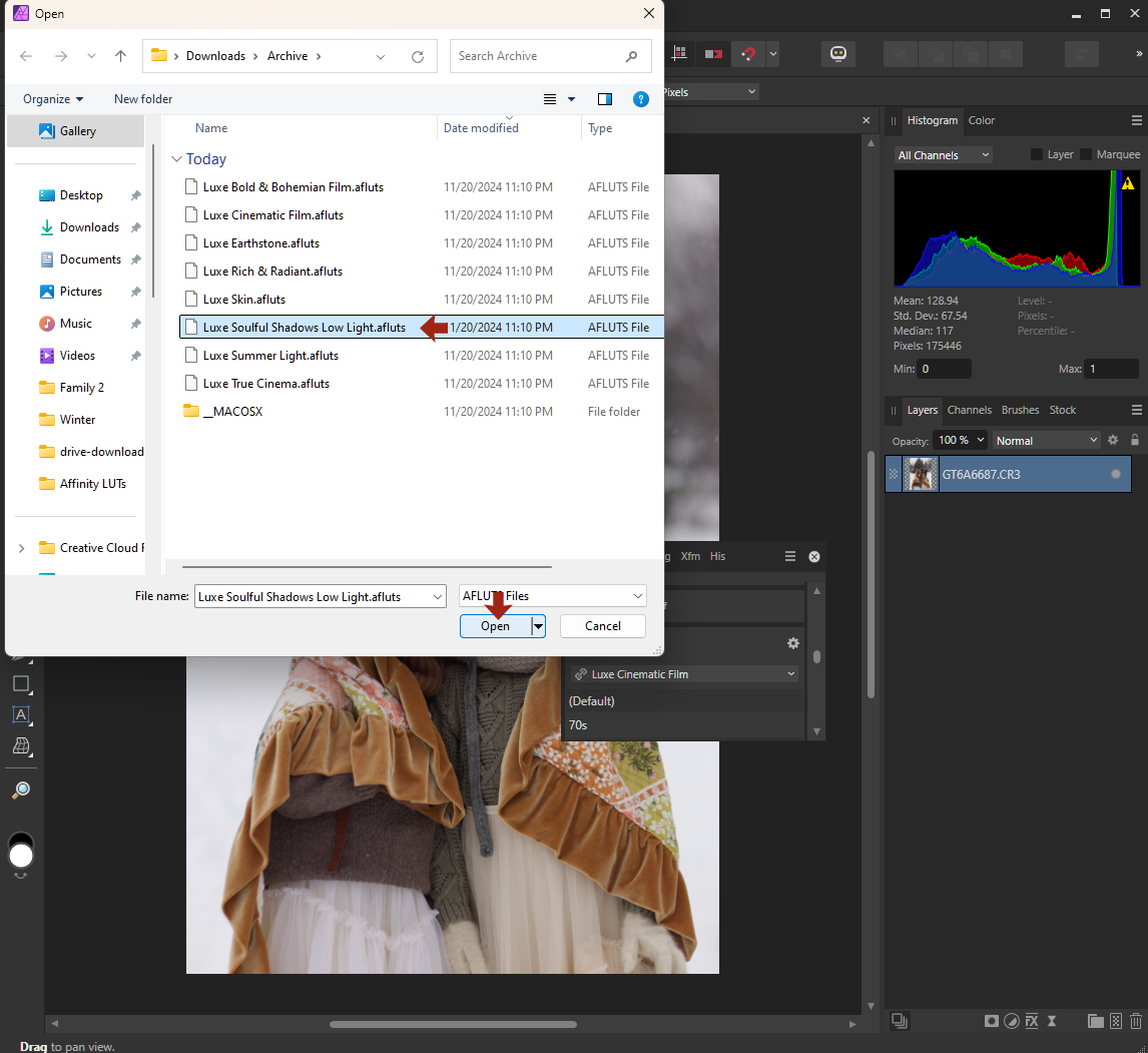 How to Import & Use LUTs in Affinity Photo - Luxe LUTs – The Luxe Lens